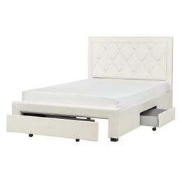 Beliani BETT mit Schaubladen 140x200 cm Beige Lievin