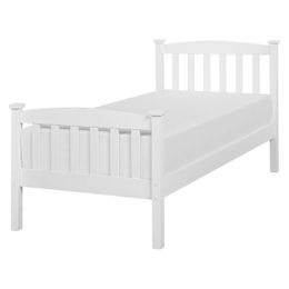 Beliani HOLZBETT 90/200cm Wei&szlig; Giverny