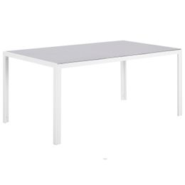 Beliani GARTENTISCH Glas grau 160/90 cm Catania
