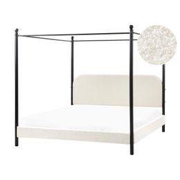 Beliani HIMMELBETT 180x200 cm Wei&szlig; Dannemois