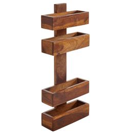 KADIMA DESIGN ZEITUNGSST&Auml;NDER NAKO Massivholz Klassisch Handgefertigt, Braun 30x10x72 cm