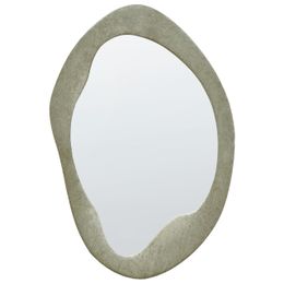 Beliani WANDSPIEGEL Samtstoff olivgr&uuml;n asymmetrisch 59/90 cm Lenax