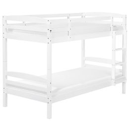 Beliani HOCHBETT Wei&szlig; 90-200 cm Regat