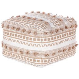 Beliani POUF Hellbeige Karaw