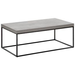 Beliani COUCHTISCH Betonoptik/schwarz 100/60/40 cm Delano