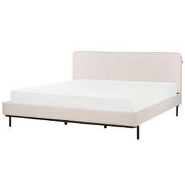 Beliani POLSTERBETT mit Lattenrost 180x200 cm Beige Corio