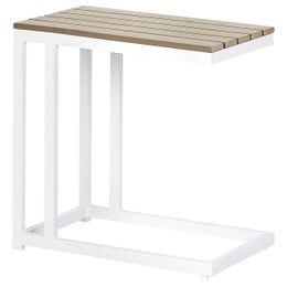 Beliani BEISTELLTISCH Heller Holzfarbton Messina