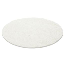KADIMA DESIGN HOCHFLORTEPPICH RHEIN, einfarbig, Creme, &Oslash; 120 cm