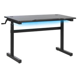 Beliani SPIELTISCH schwarz 120/60/72-114 cm Durbin