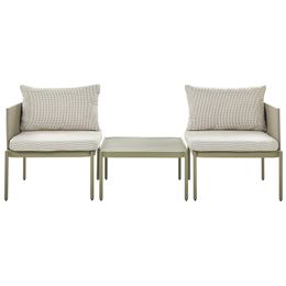 Beliani LOUNGE SET 2-Sitzer modular Gr&uuml;n Terracina