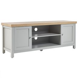 Beliani TV-M&Ouml;BEL Grau HAMP 39/130/51 cm