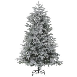 Beliani WEIHNACHTSBAUM 210 cm Wei&szlig; Bassie