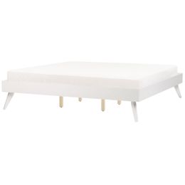 Beliani BETT mit Lattenrost 180x200 cm Wei&szlig; Berric