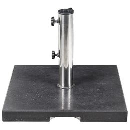 Beliani SONNENSCHIRMST&Auml;NDER Granit/Edelstahl schwarz 45/45 cm Ceggia