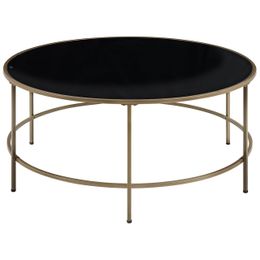 Beliani COUCHTISCH schwarz/gold 88 cm Florence