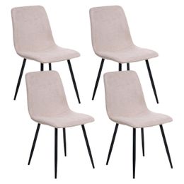 Beliani ESSZIMMERSTUHL 4er-Set Beige Tuscola