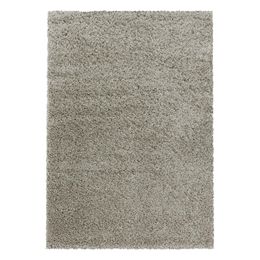 KADIMA DESIGN TEPPICH Hochflor SPREE in Natur, einfarbig, 100 x 200 cm