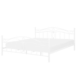 Beliani METALLBETT 180/200cm Wei&szlig; Antlia