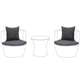 Beliani OUTDOOR-KISSENBEZUG-SET Grau Capri