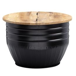 KADIMA DESIGN COUCHTISCH Mango Massivholz Industrial Stil mit Stauraum handgefertigtes Unikat