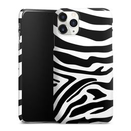 DeinDesign iPhone 11 Pro Max Handy Premium Case Smartphone Handyh&uuml;lle Schutzh&uuml;lle gl&auml;nzend Animal Look Zebra Animal Print Premium Case