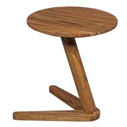 KADIMA DESIGN BEISTELLTISCH &ndash; Rund Massivholz 50 cm H&ouml;he