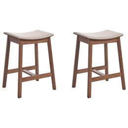 Beliani BARHOCKERN 2er-Set Beige Dixon