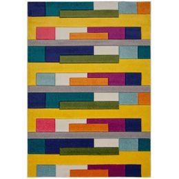 KADIMA DESIGN TEPPICH MOSS, geometrisch-abstrakt, Bunt, 80 x 150 cm