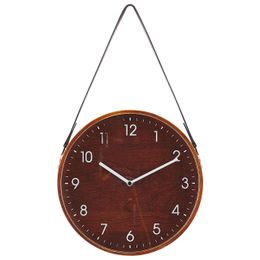 Beliani WANDUHR dunkler holzfarbton Renens