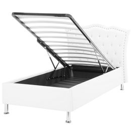 Beliani BETT 90/200cm Wei&szlig; Metz