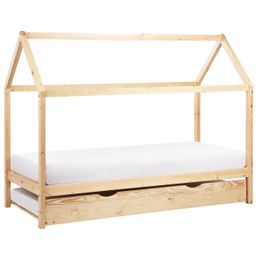 Beliani KINDERBETT 90x200 cm Heller Holzfarbton Crillon
