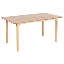 Beliani ESSTISCH Holz hellbraun 160/90 cm Delmas