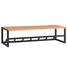 KADIMA DESIGN WANDGARDEROBE Akazie Massivholz Metall Modern mit Baumkante