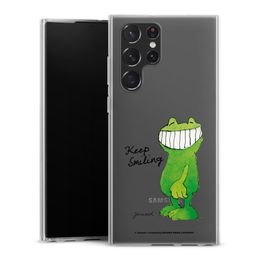 DeinDesign Galaxy S22 Ultra Handy Silikon H&uuml;lle Case transparent Handyh&uuml;lle Janosch Frog Motivation Silikon Case