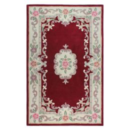 KADIMA DESIGN WOLLTEPPICH BEAULY, klassisch, Rot-Beige, 120 x 180 cm