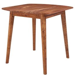 KADIMA DESIGN ESSZIMMERTISCH &ndash; Massivholz Braun 80x80 cm Landhausstil robust