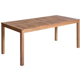 Beliani ESSTISCH Heller Holzfarbton Ombriano