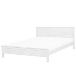 Beliani HOLZBETT 180/200cm Wei&szlig; Olivet