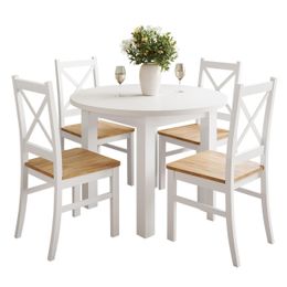 ESSZIMMERSET OLEA Tisch + 4 St&uuml;hle