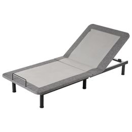 Beliani LATTENROST elektrisch verstellbar BRUNOY 80 x 200 cm Grau