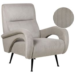 Beliani SESSEL Cord grau Svalov