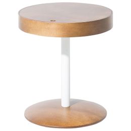 Beliani BEISTELLTISCH Holz dunkelbraun 40 cm Oregon