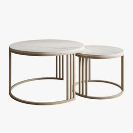 COUCHTISCH LORI 2in1 KASCHMIR MAT / Levanto Marmor