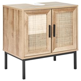 Beliani WASCHBECKENUNTERSCHRANK Heller Holzfarbton Rosell