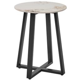 Beliani BEISTELLTISCH Schwarz/Wei&szlig;/Beige Ivins
