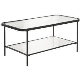 Beliani COUCHTISCH Transparent/Schwarz Blair