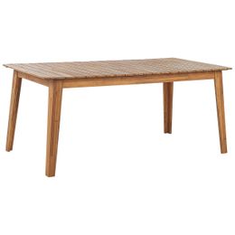 Beliani GARTENTISCH Akazienholz hellbraun 180/90 cm Fornelli
