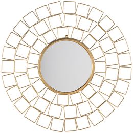 Beliani WANDSPIEGEL gold rund 90 cm Labrit