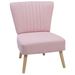 Beliani SESSEL Polsterbezug Rosa Vaasa