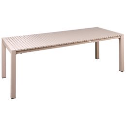 Beliani AUSZIEHBARER-GARTENTISCH 160/220 cm 90 cm Sandbeige Ardesio
